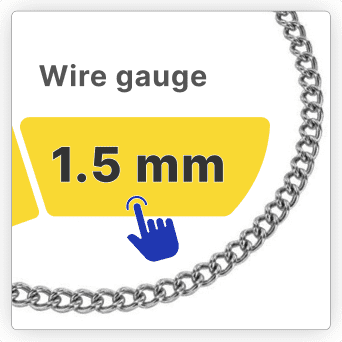 Chain Choke Collars 1.5mm link : Prong Collars, Pinch Collars, Dog ...