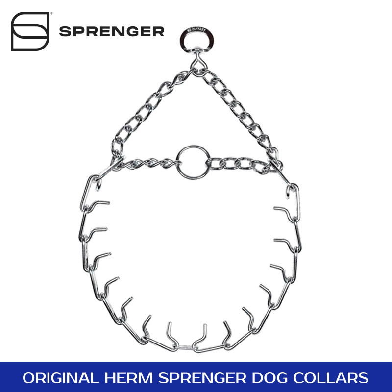 ULTRA-PLUS Chrome Plated Prong Collar with Center-Plate, Assembly Chain ...